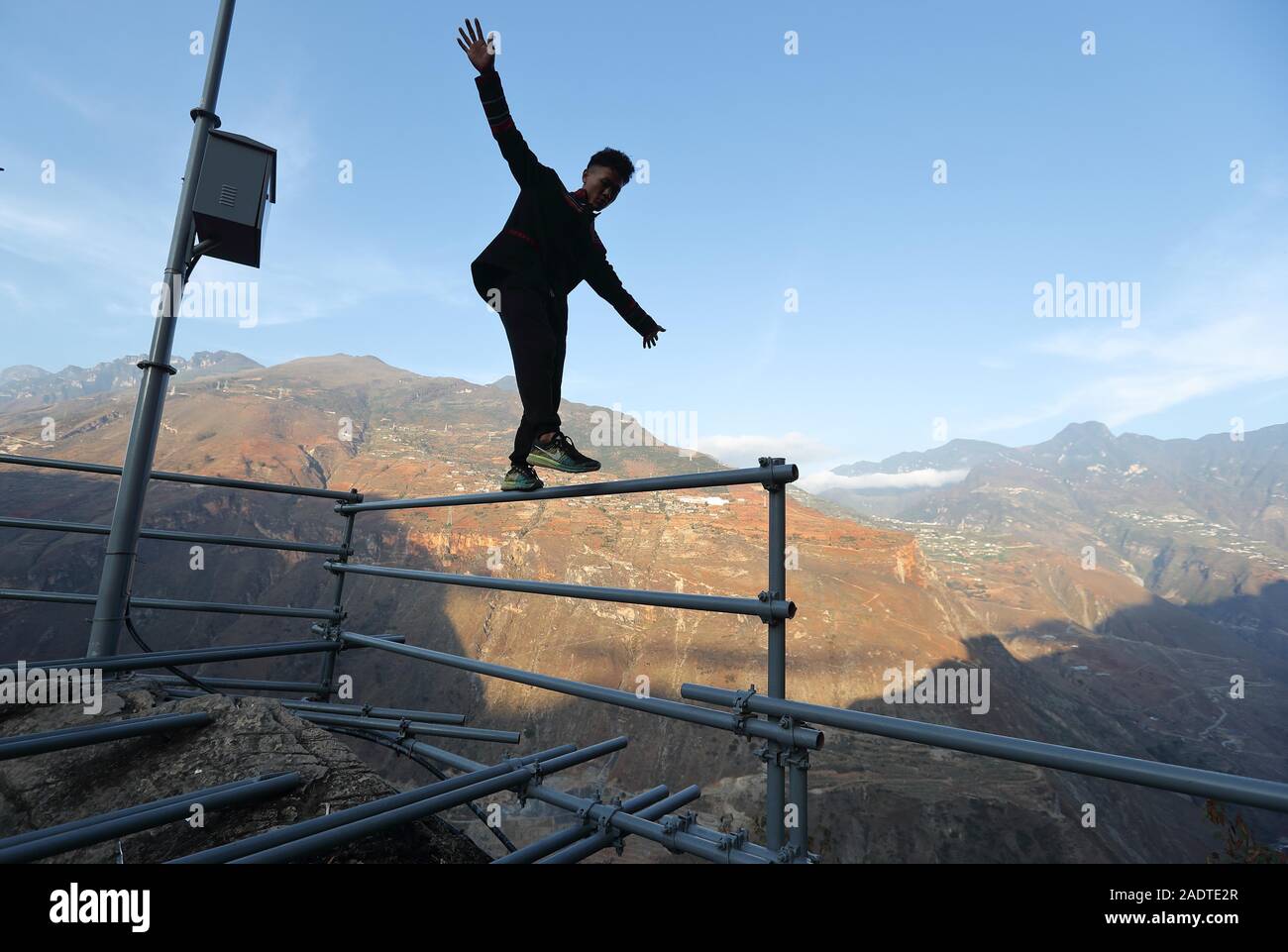 800 meter cliff on a steel ladder hi-res stock photography and images ...