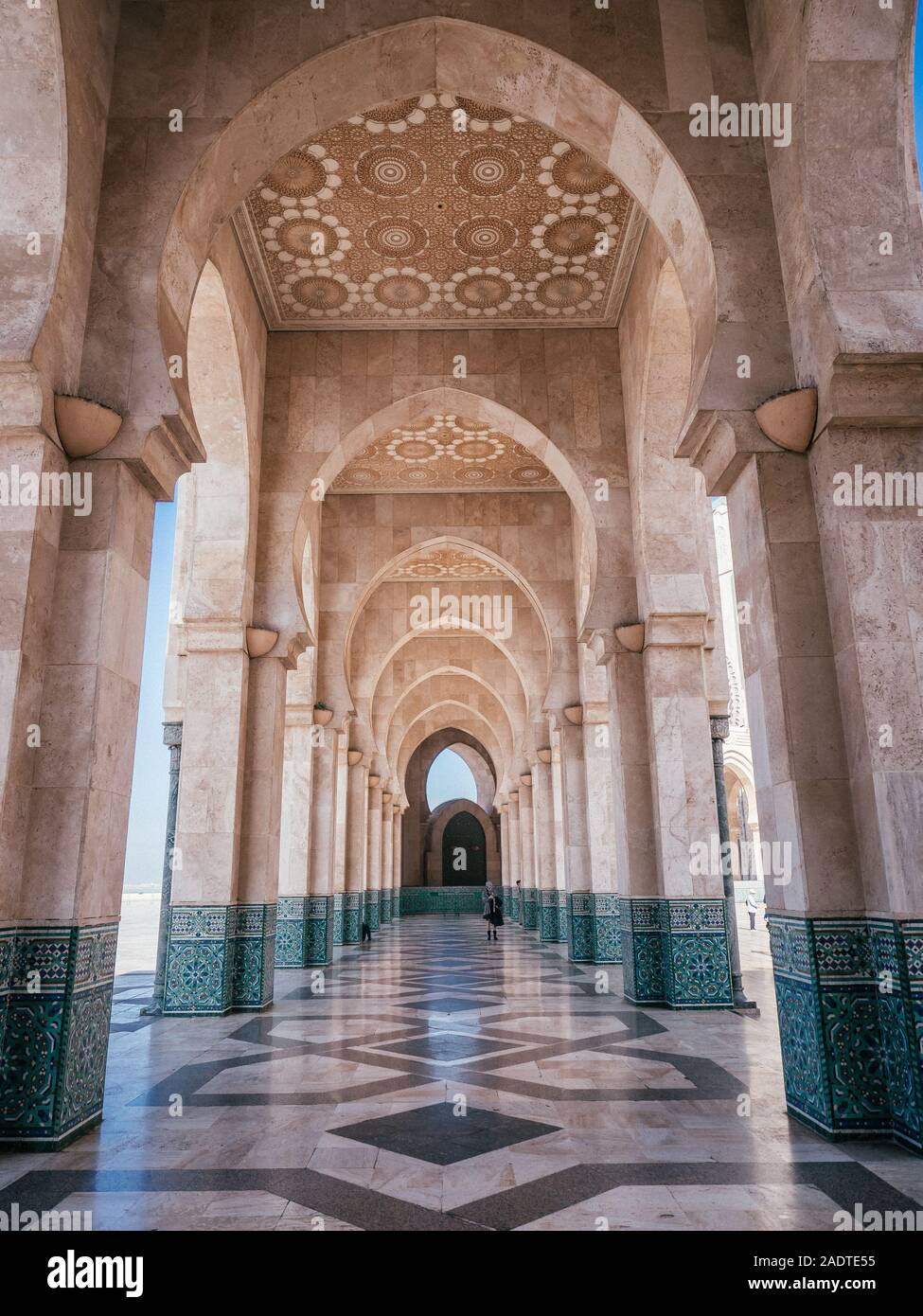 Architecture around the Hassan II Mosque in Casablanca, Morocco Stock ...