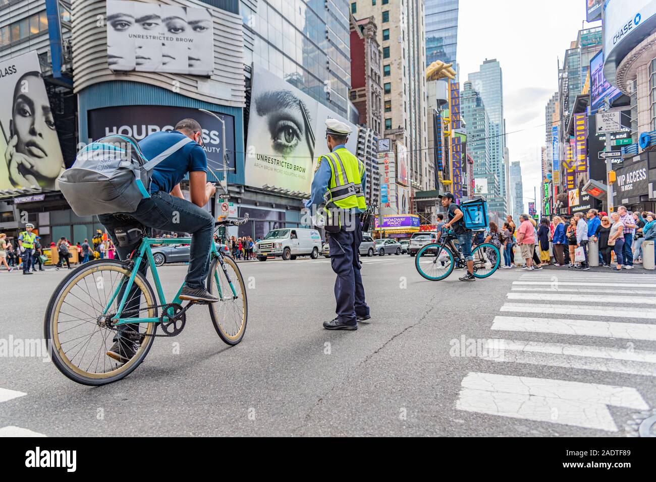 Manhattan new york color image New York traffic police man directing ...