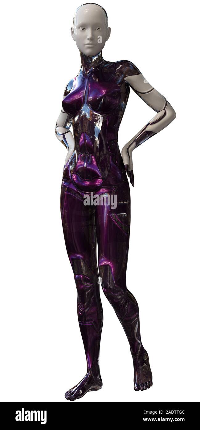Female android robot white hi-res stock photography and images - Alamy