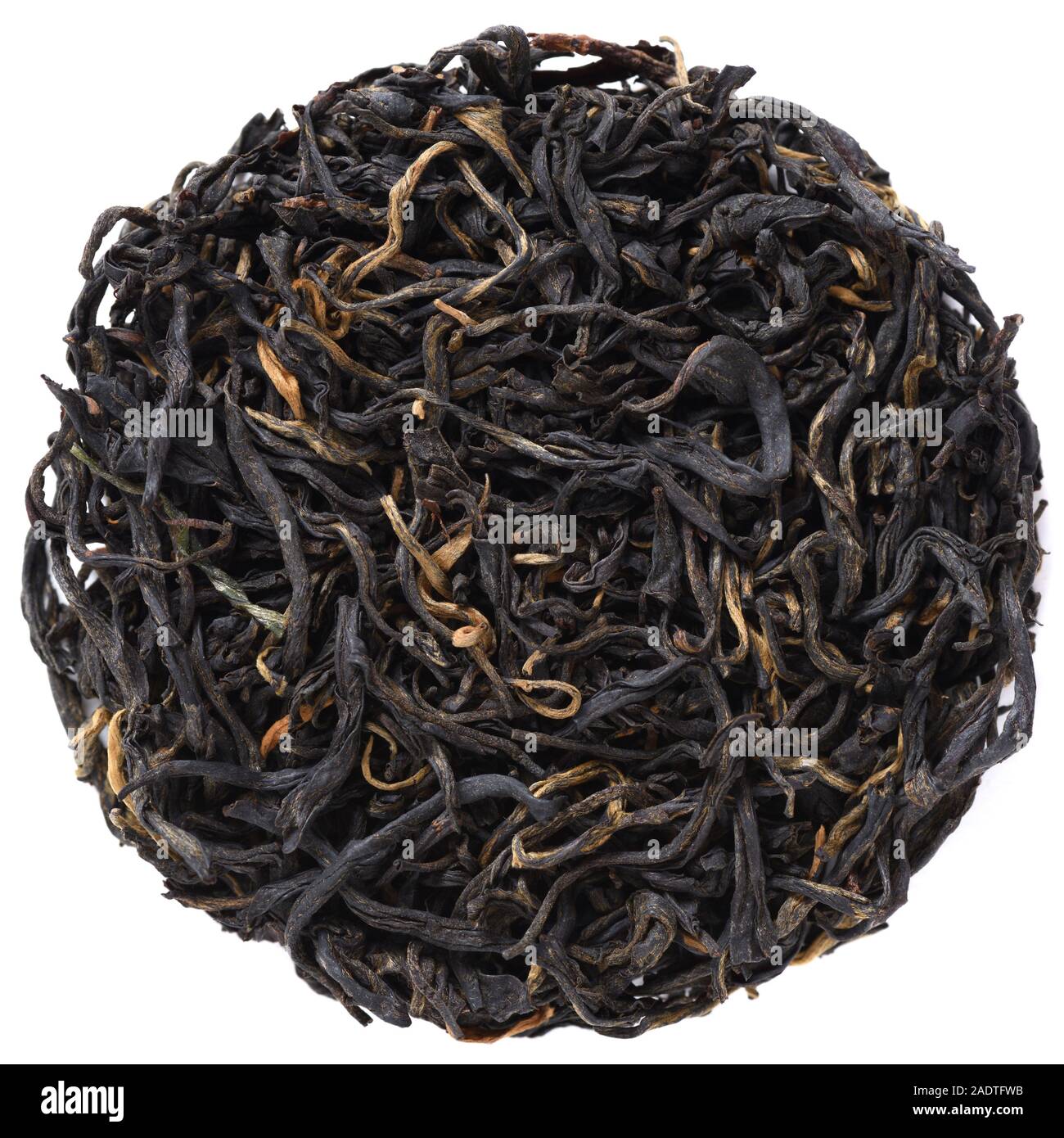 Wild Arbor black tea crop isolated in round shape overhead view Stock ...