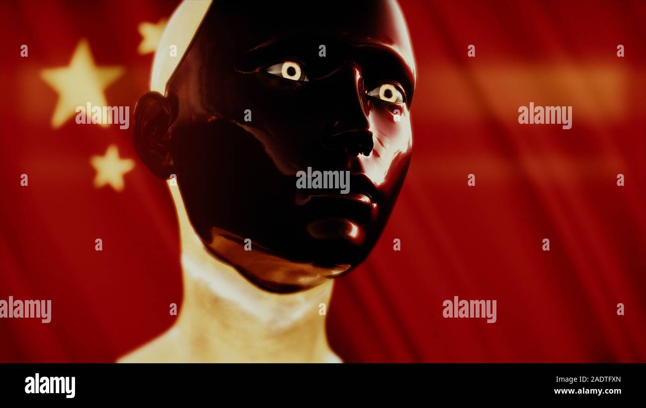 3D Illustration of a Humanoid Robot commonly called Android AI ...