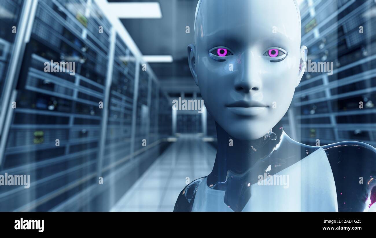 3D Illustration of a Humanoid Robot commonly called Android Artificial ...