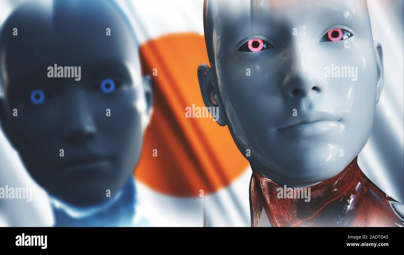 3D Illustration of a Humanoid Robot commonly called Android AI ...