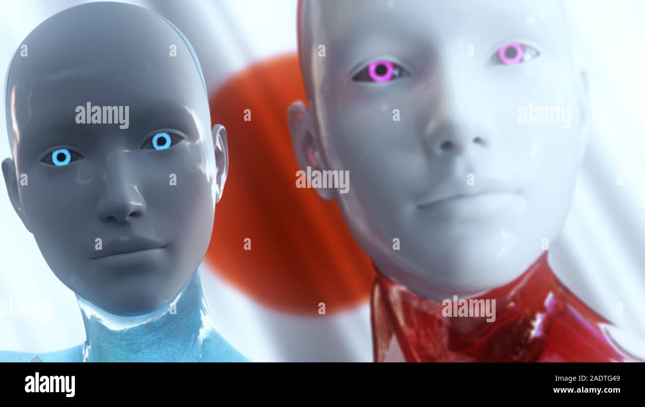 3D Illustration of a Humanoid Robot commonly called Android AI ...