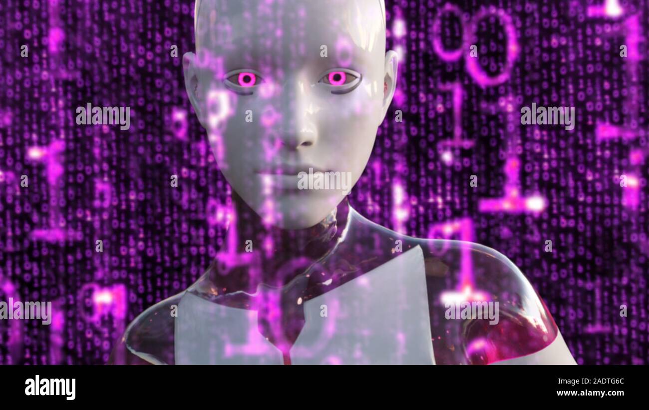 3D Illustration of a Humanoid Robot commonly called Android Artificial ...