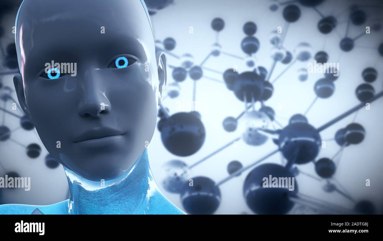 3D Illustration of a Humanoid Robot commonly called Android Artificial ...