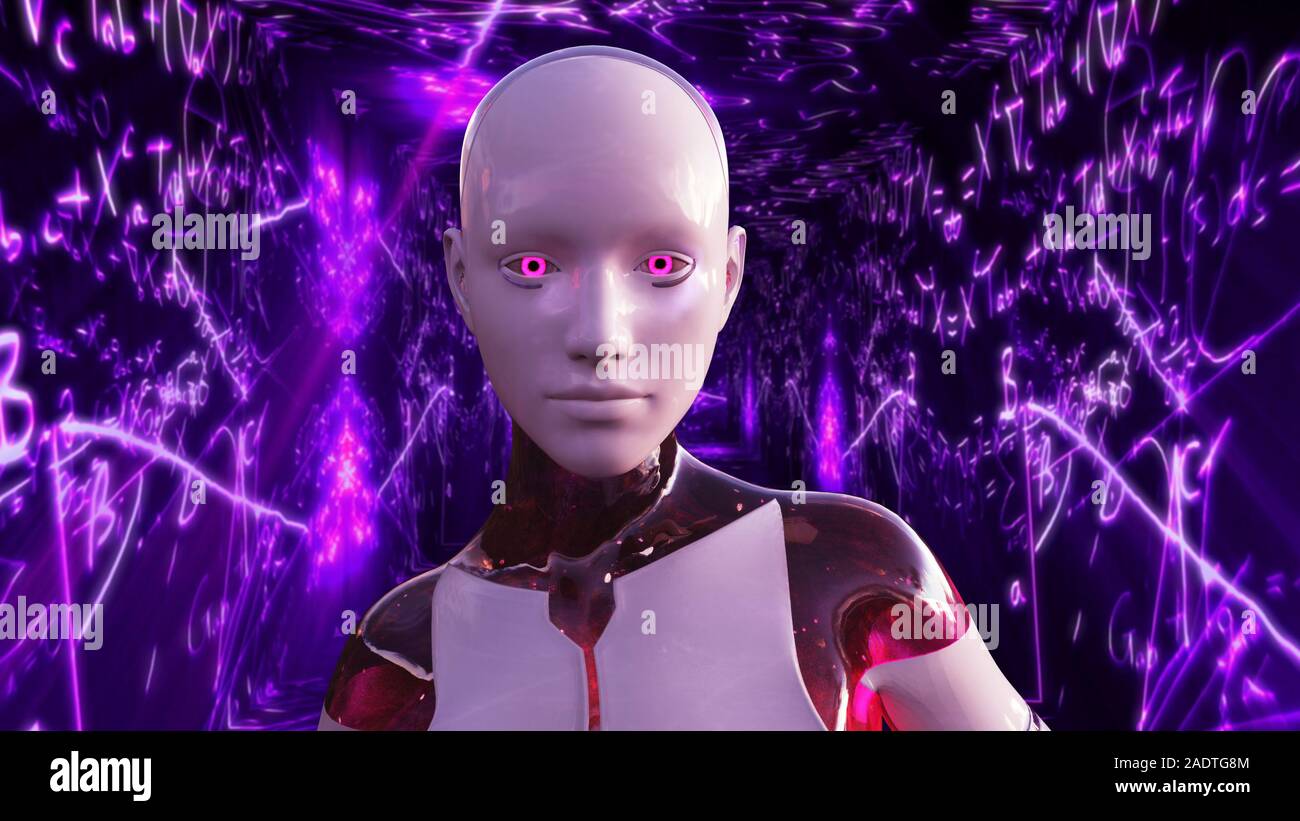 3D Illustration of a Humanoid Robot commonly called Android Artificial ...