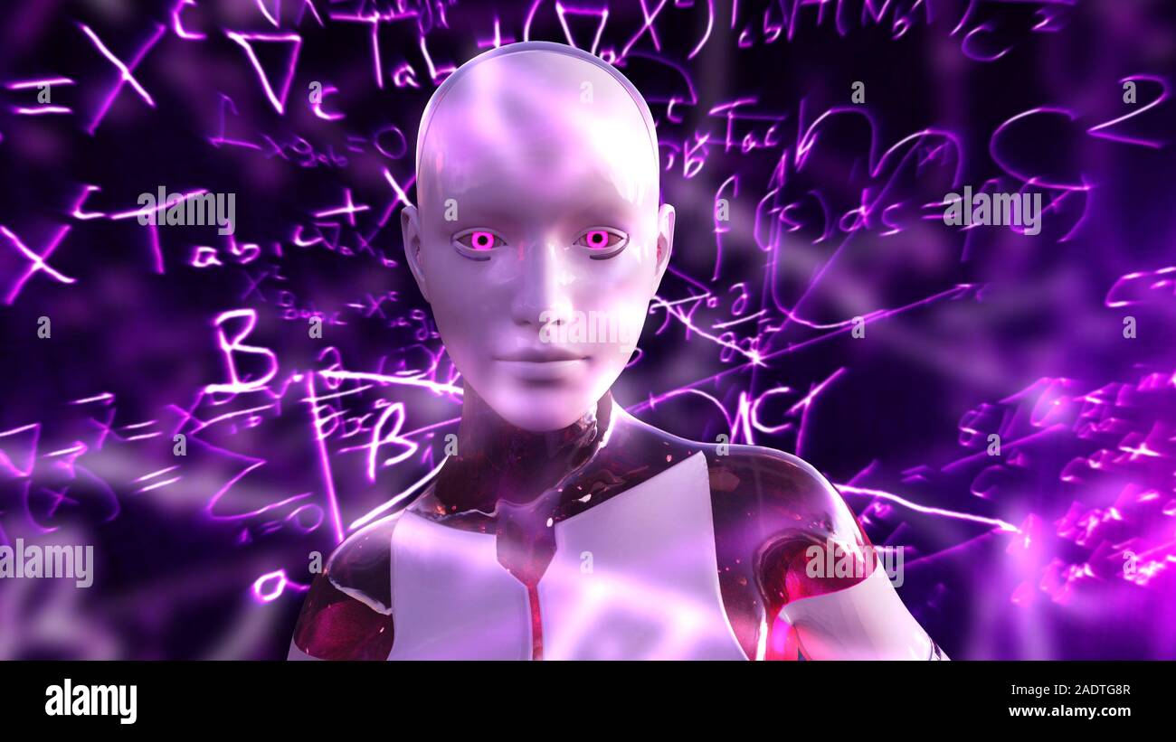 3D Illustration of a Humanoid Robot commonly called Android Artificial ...