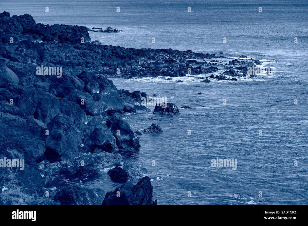 Color of the year Classic Blue. Easter Island ocean background ...