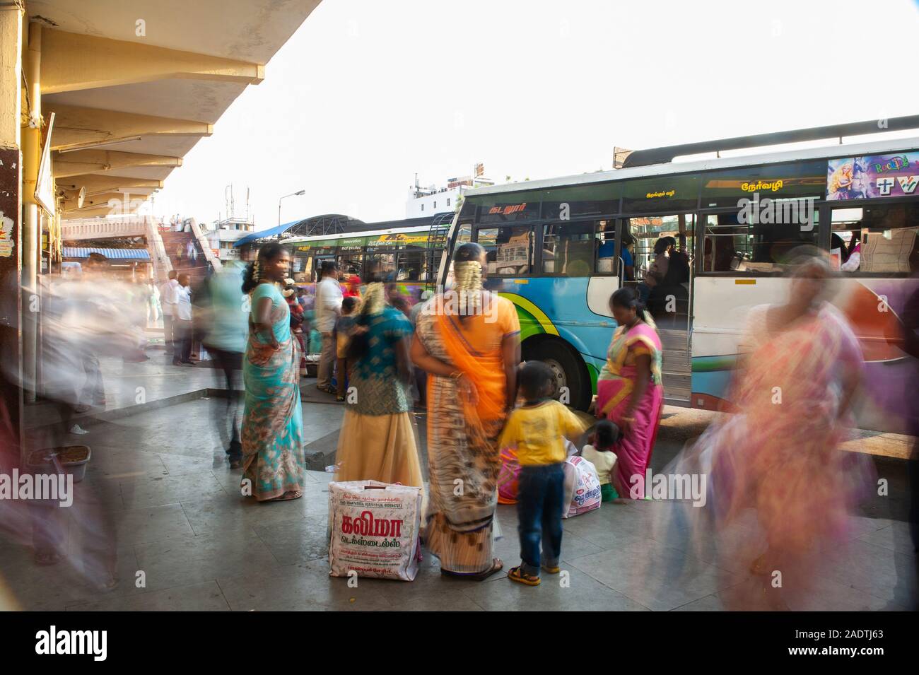 Indian bus station hi-res stock photography and images - Alamy