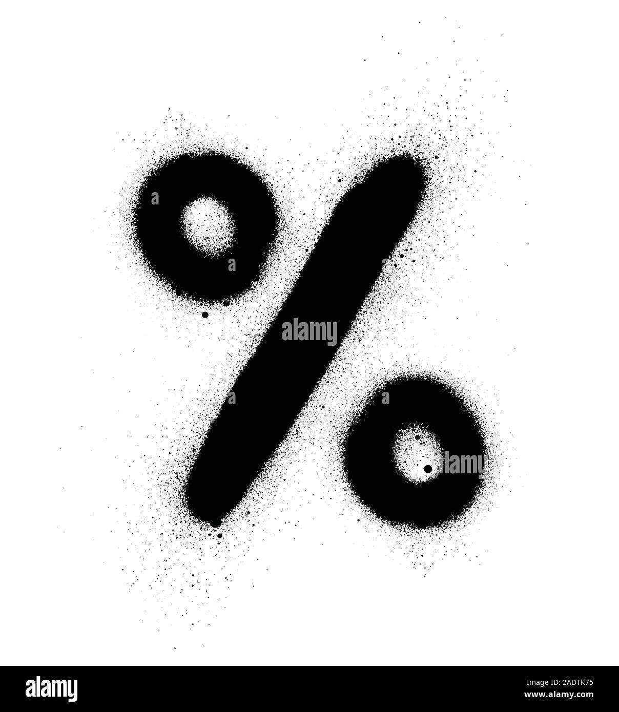 graffiti percentage symbol sprayed in black over white Stock Vector ...