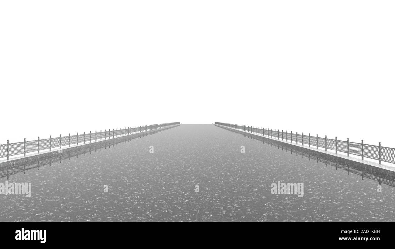 3d rendering of a a bridge isolated in a bright studio background Stock ...