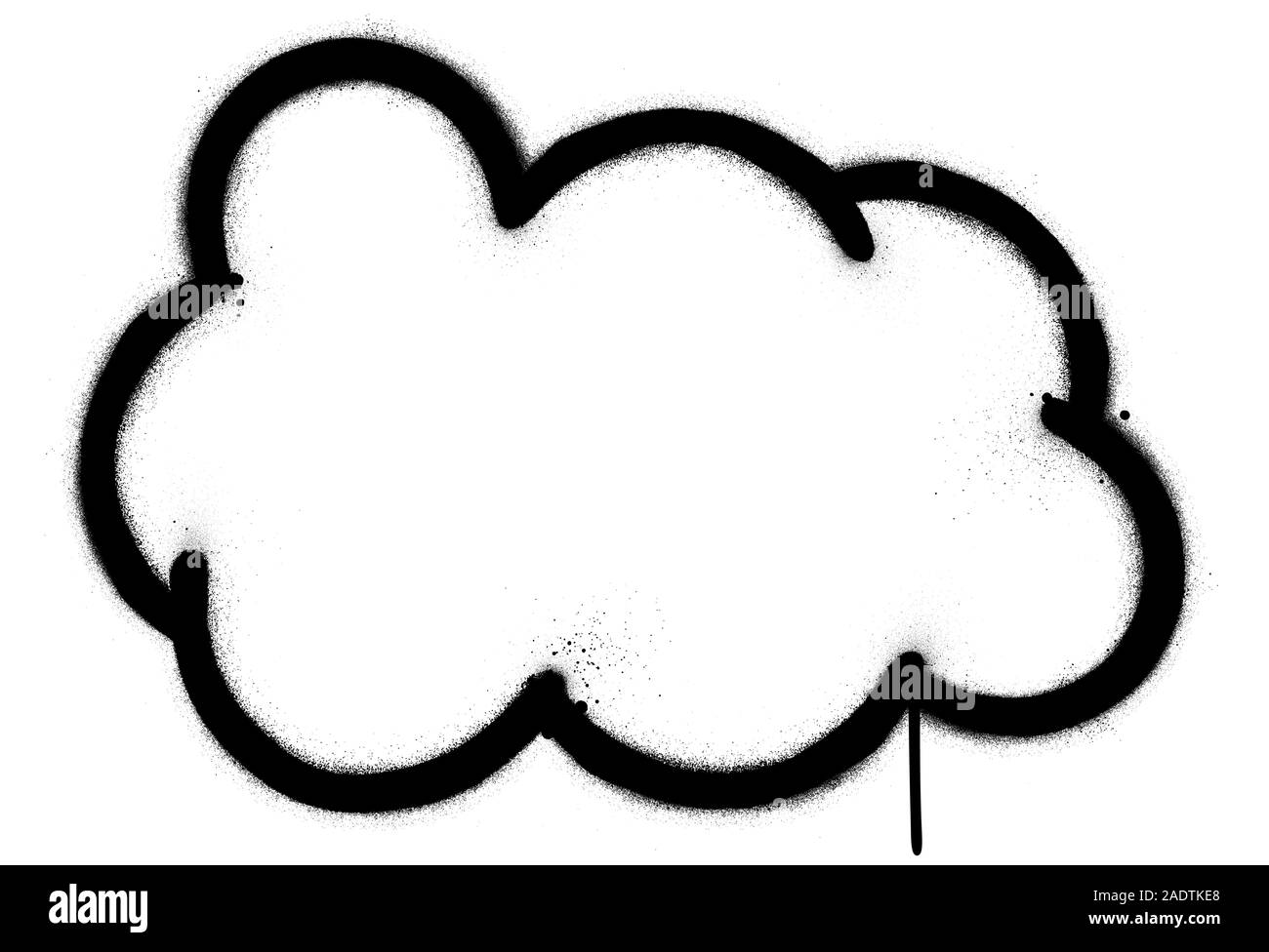 graffiti cloud shape sprayed in black over white Stock Vector Image ...