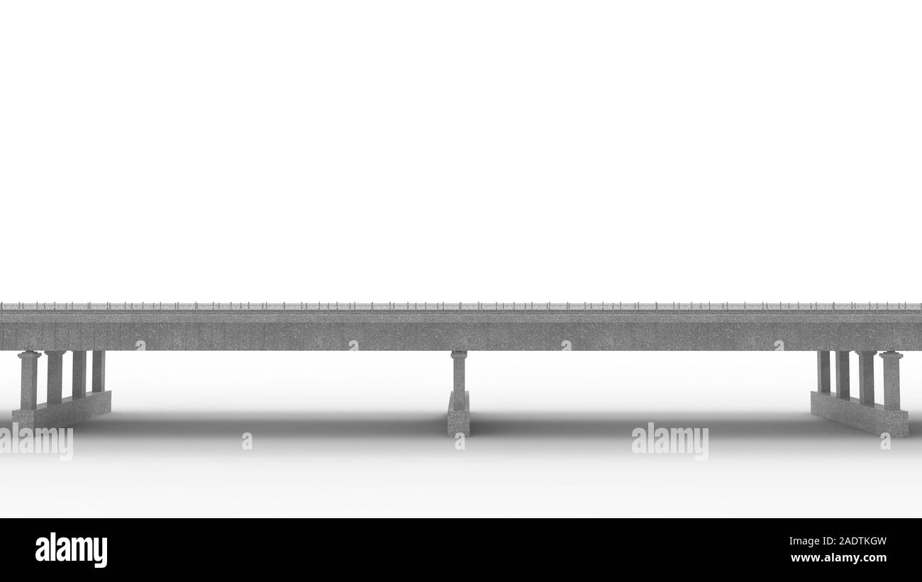3d rendering of a a bridge isolated in a bright studio background Stock ...