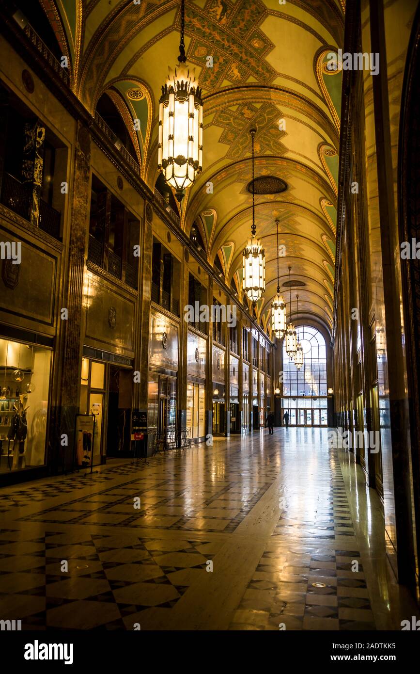 Arcade at the Fisher Building, a landmark skyscraper located at 3011 ...
