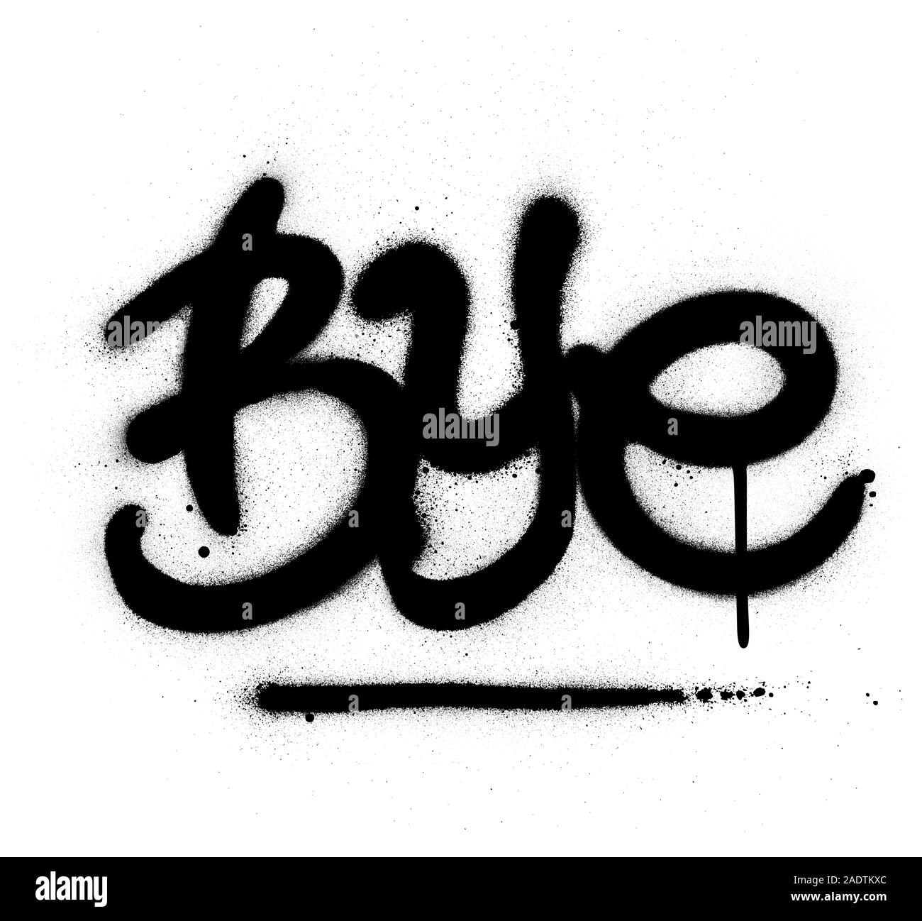 graffiti bye word sprayed in black over white Stock Vector Image & Art ...