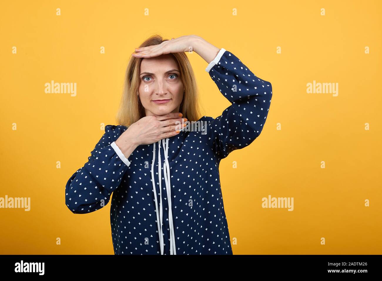 Hand on forehead greeting hi-res stock photography and images - Alamy