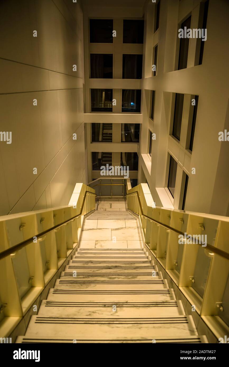 Stairs in the Detroit Institute of Arts, (DIA), Detroit, Michigan, USA ...