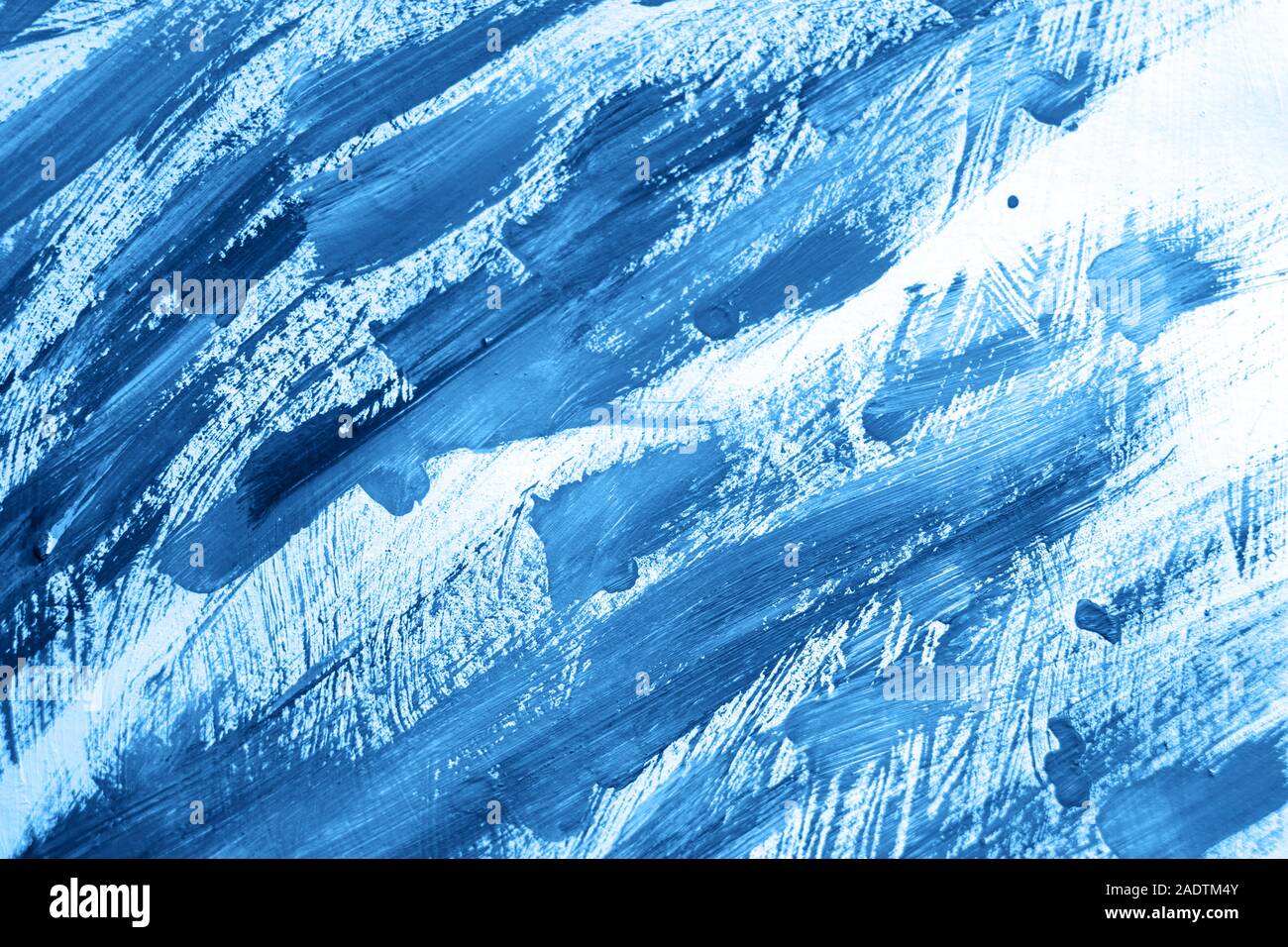 Abstract gouache painting blue color. Art painting Stock Photo - Alamy