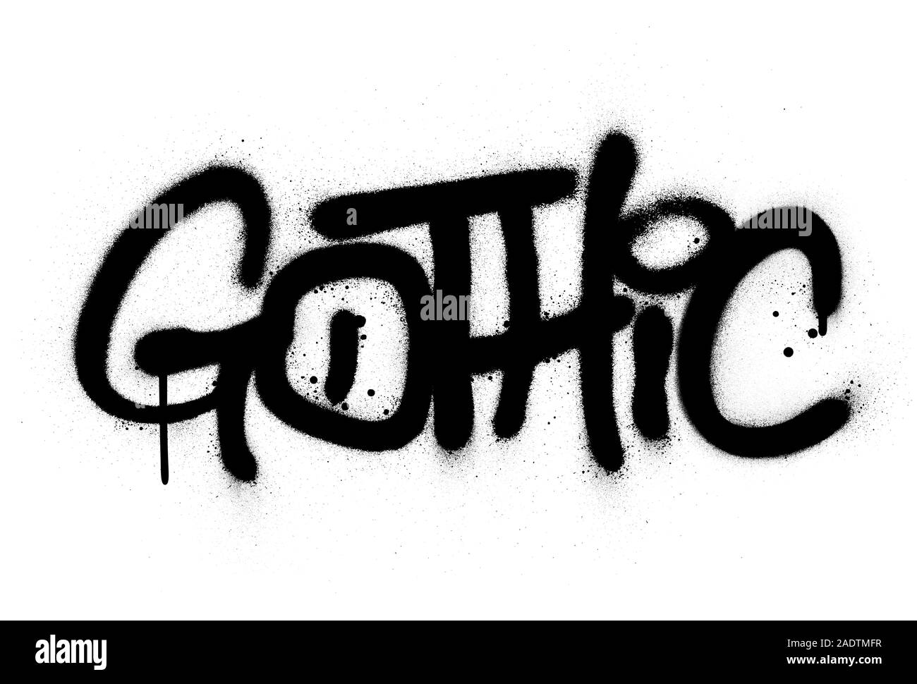 graffiti gothic word sprayed in black over white Stock Vector Image ...