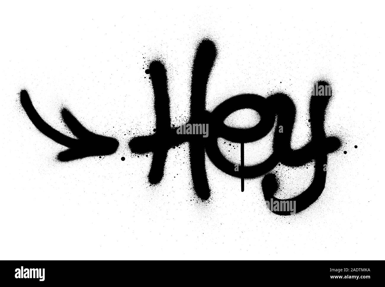 graffiti hey word sprayed in black over white Stock Vector Image & Art ...
