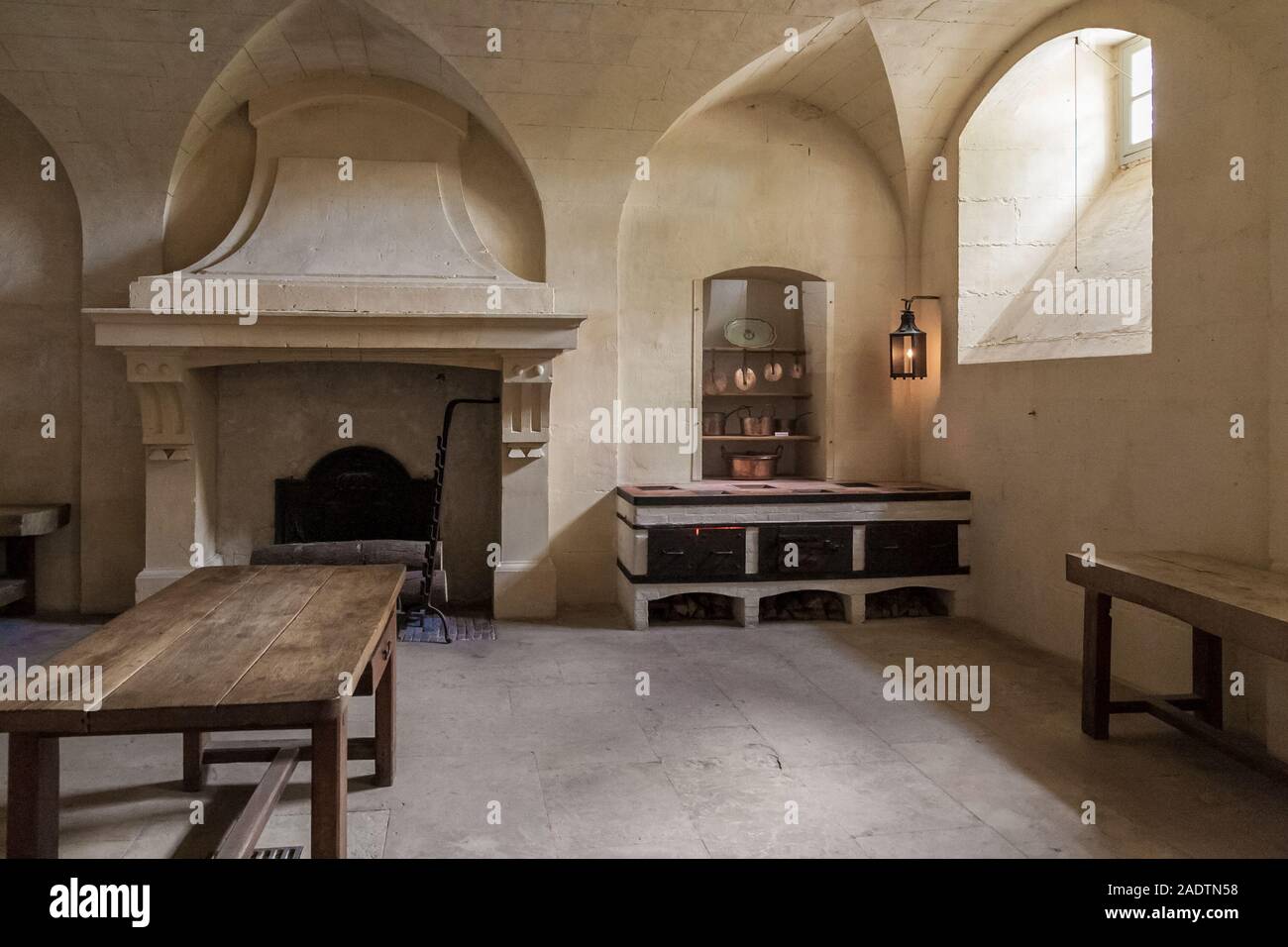 Great view of the Réchauffoir or warming room on the ground floor in ...