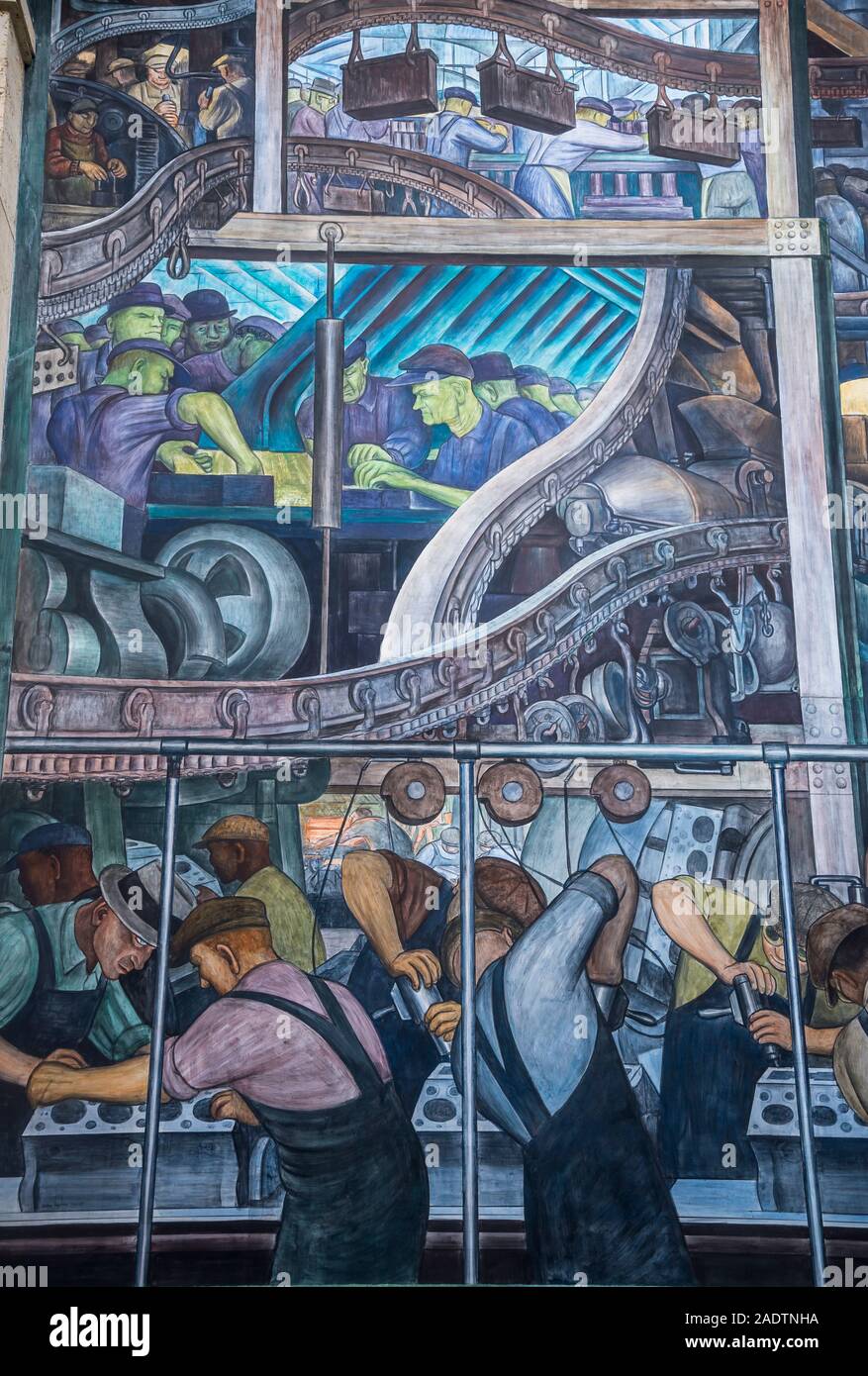 The Detroit Industry Murals, a series of frescoes by the Mexican artist ...