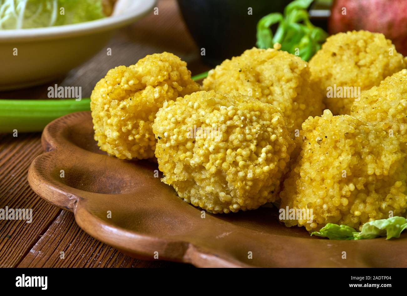 Aiyash, Millet Balls, Chadian cuisine, Traditional assorted African ...