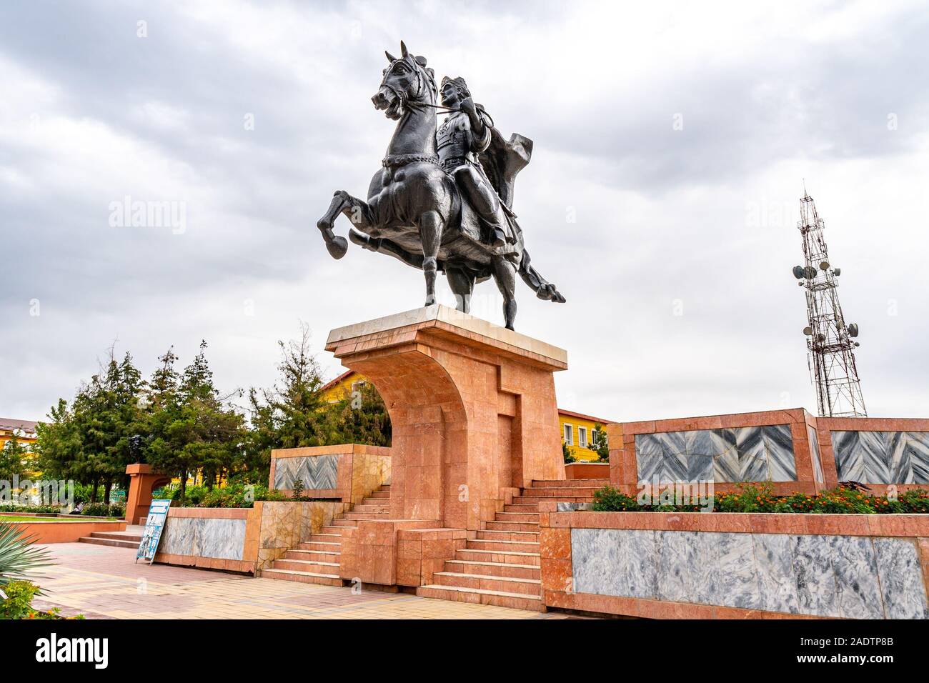 Qurghonteppa Bokhtar Ismoil Somoni Square Low Angle View of Statue on a ...
