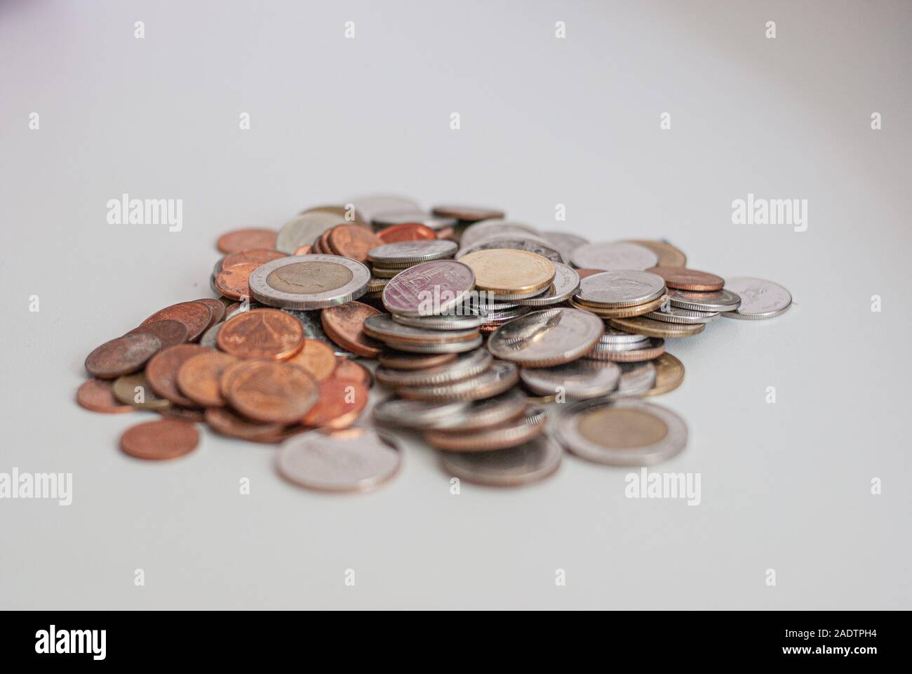 Thai baht coin on white Stock Photo - Alamy