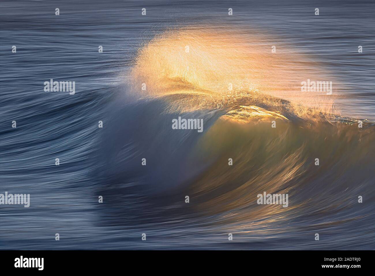 smooth wave breaking with panning effect Stock Photo - Alamy