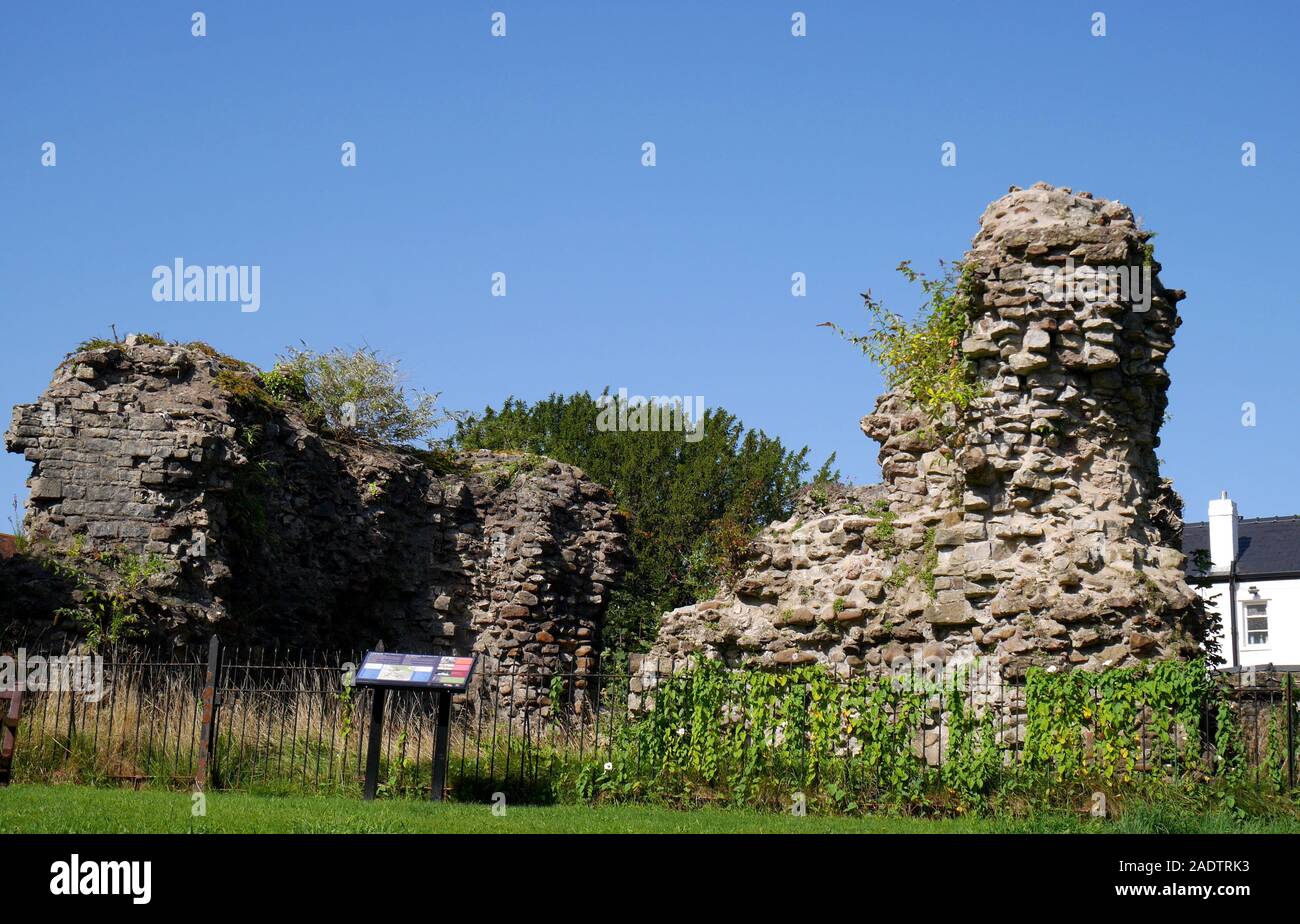 Ruined 13th century bell tower, now a WW1 War memorial, Llandaff ...