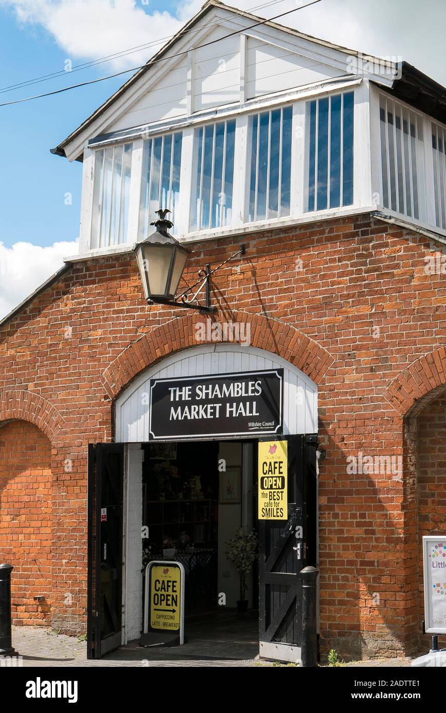 Rear entrance to the old SHAMBLES Market Hall in Devizes Wiltshire ...