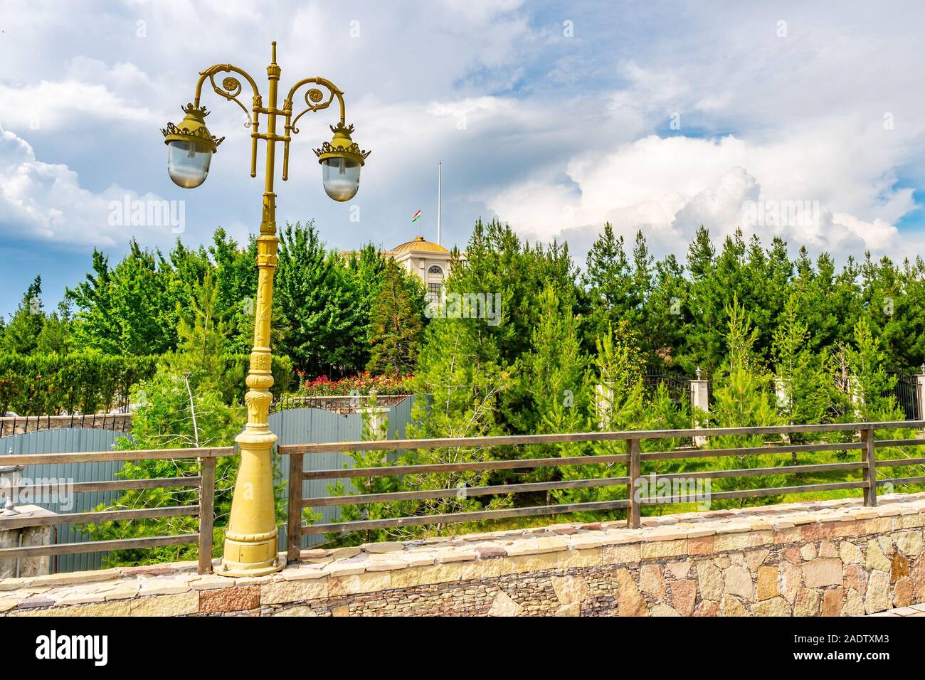 Dushanbe Palace of Nations Breathtaking Picturesque View with Street ...