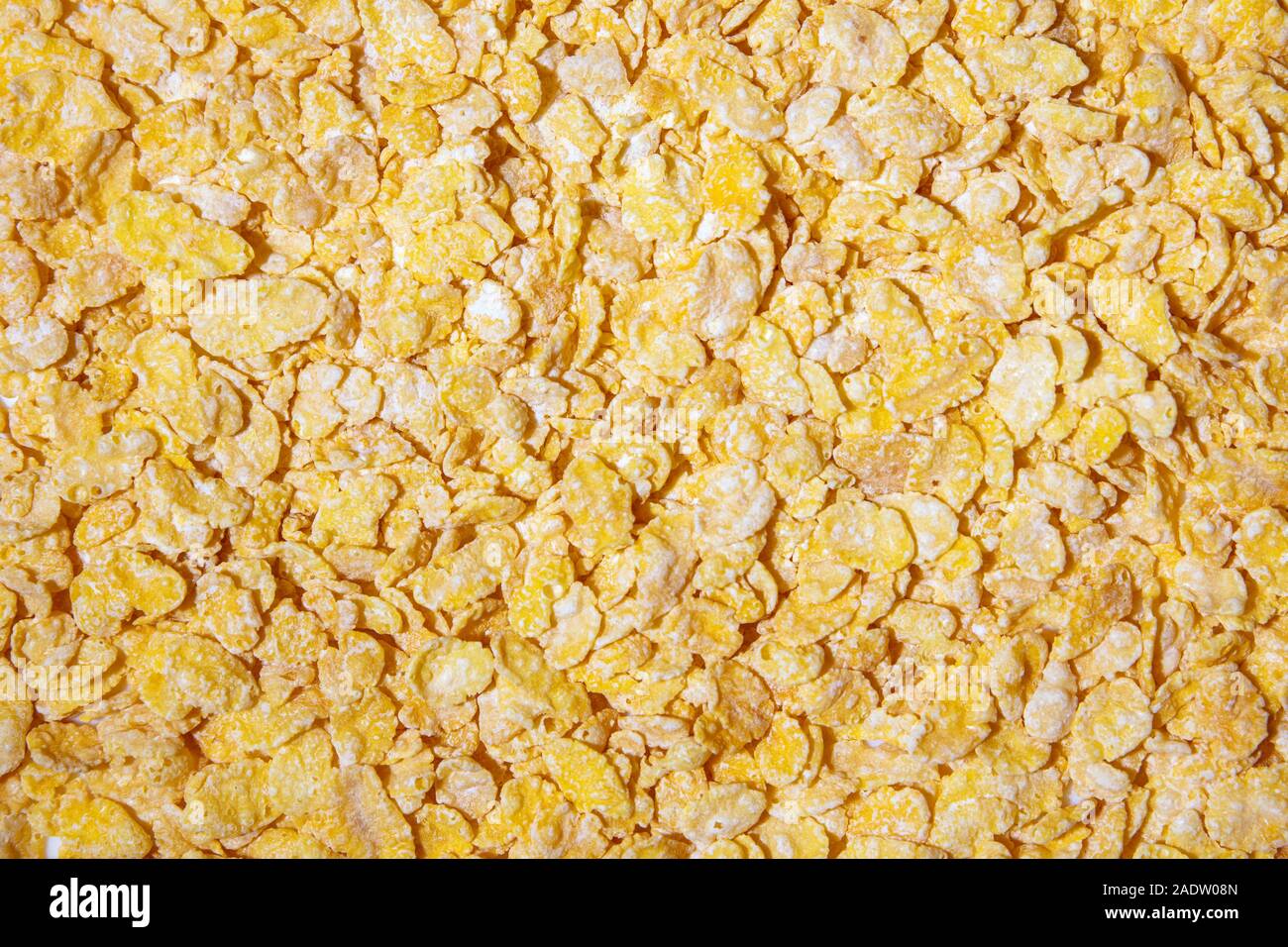 Cornflakes background, lots of golden corn flakes sweetened with sugar ...