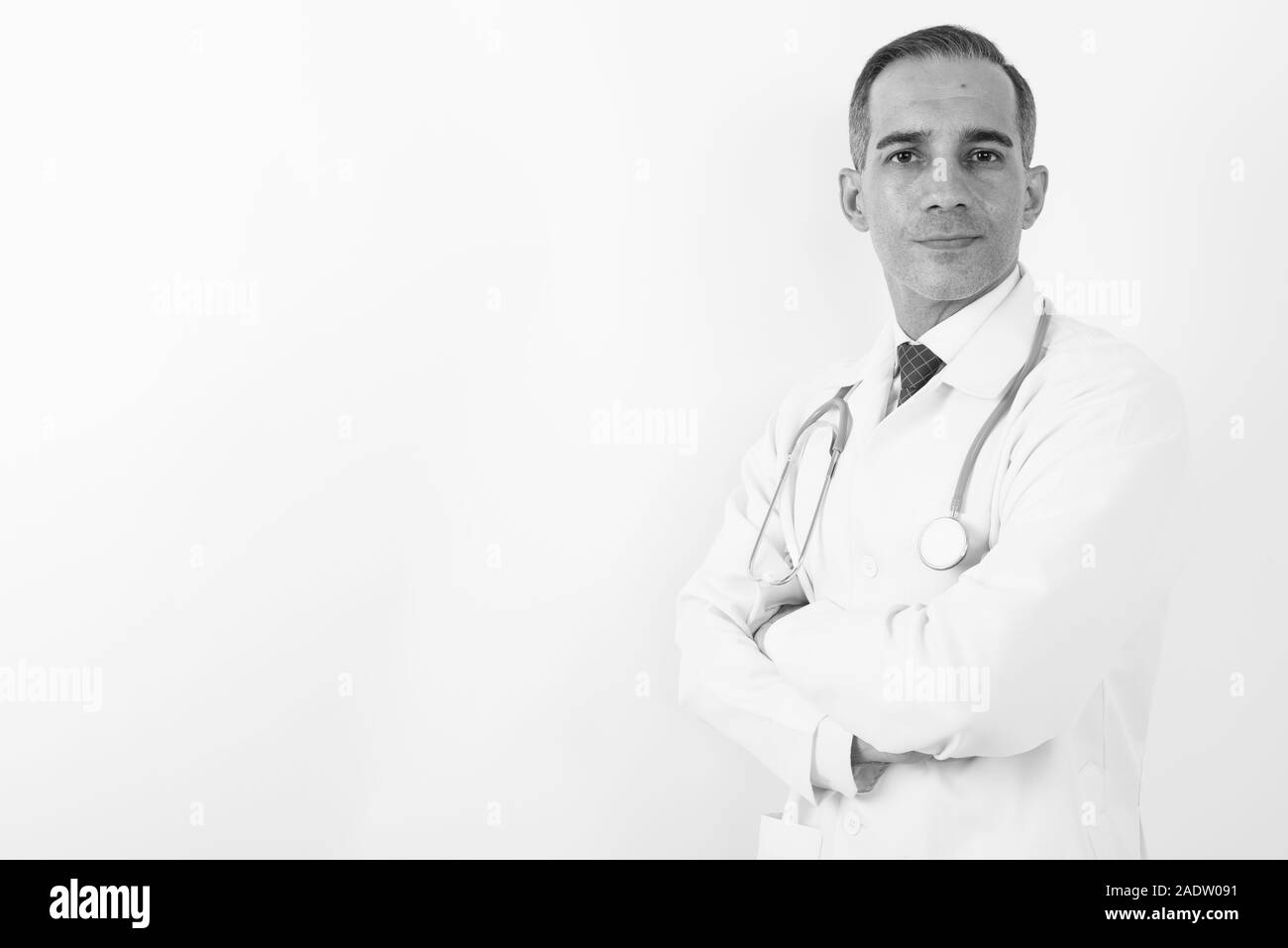 Mature Persian man doctor in black and white Stock Photo - Alamy