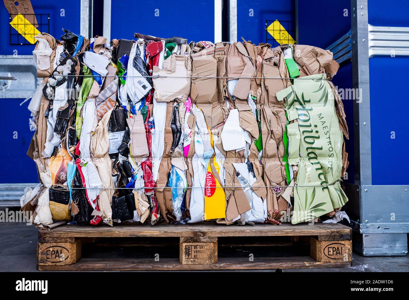 Compacted cardboard recycling hi-res stock photography and images - Alamy
