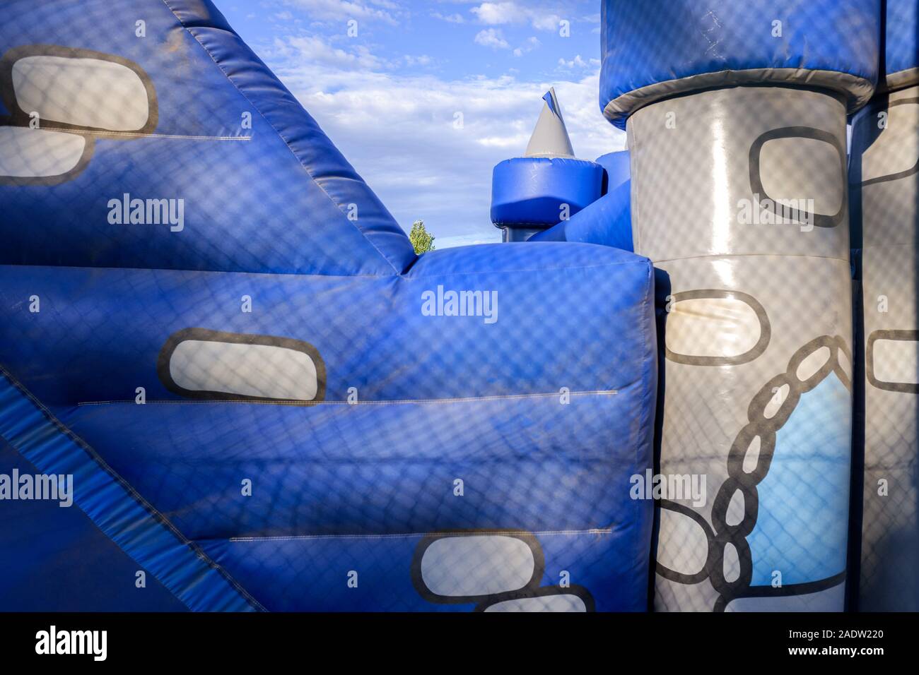 Inflatable castles with fun shapes Stock Photo - Alamy