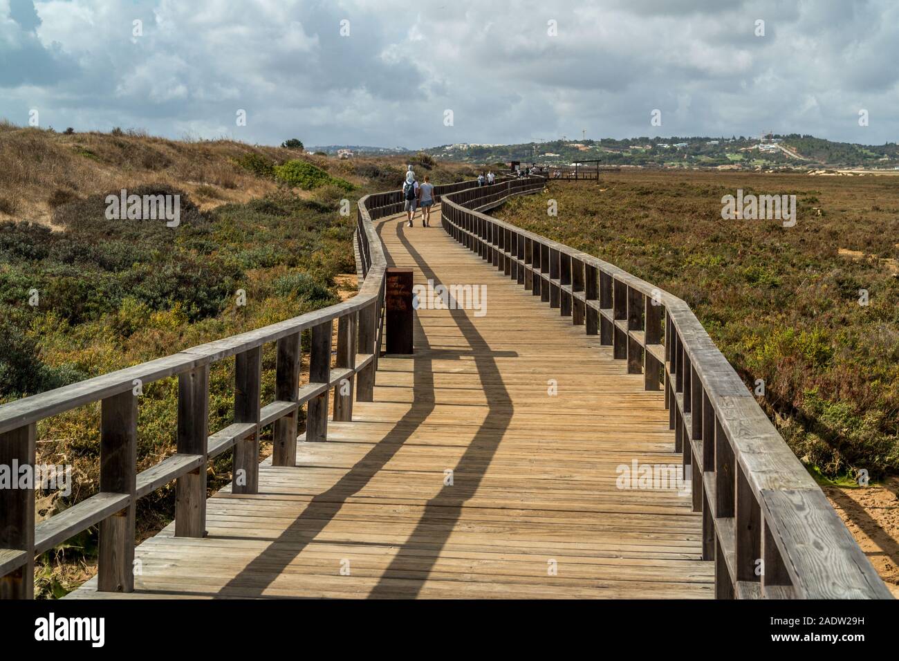 low down view of a boardwalk in Alvor Portugal Stock Photo - Alamy