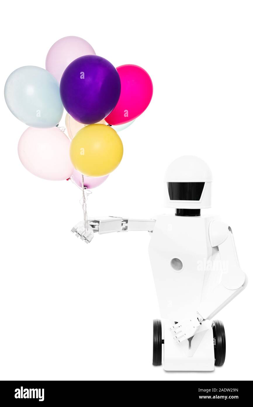 Salesman with balloons Cut Out Stock Images & Pictures - Alamy