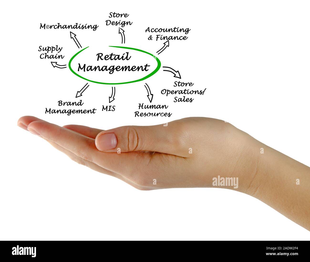 Diagram of Retail Management Stock Photo - Alamy