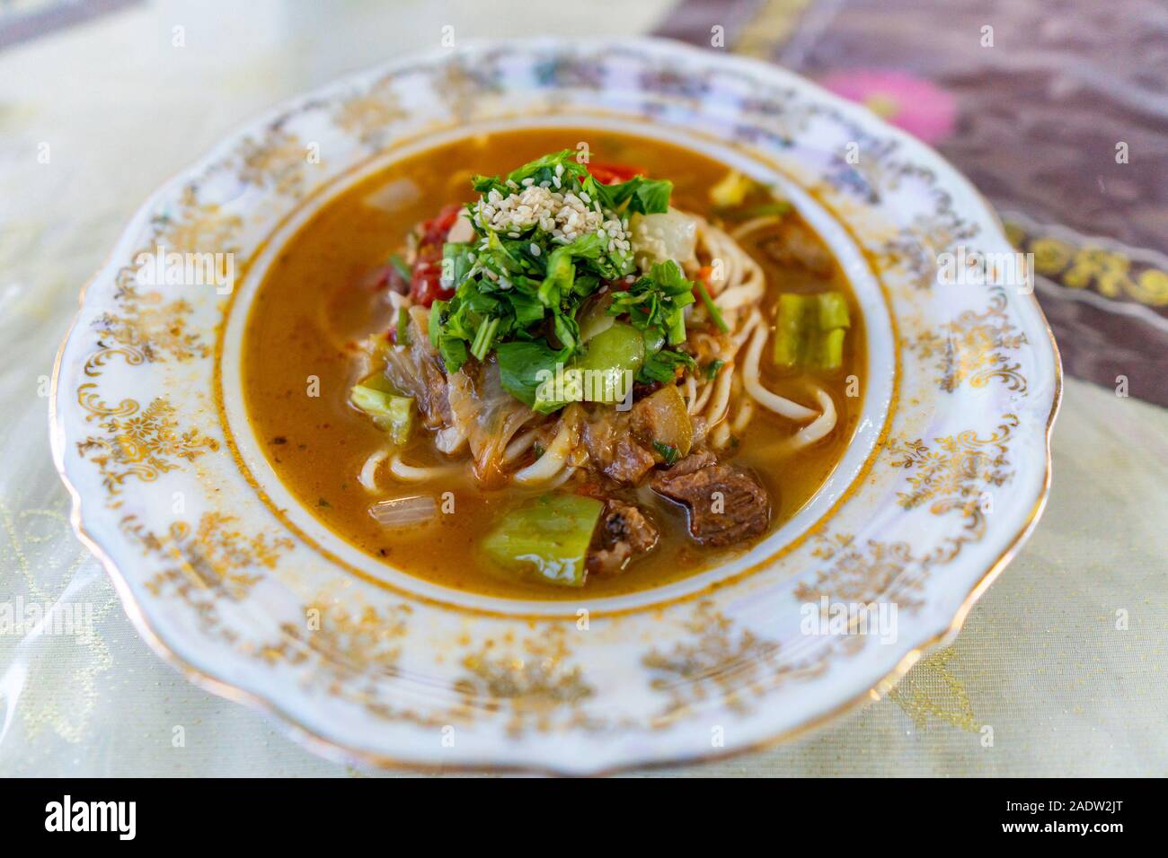 Crimean tatar cuisine lagman soup hi-res stock photography and images ...