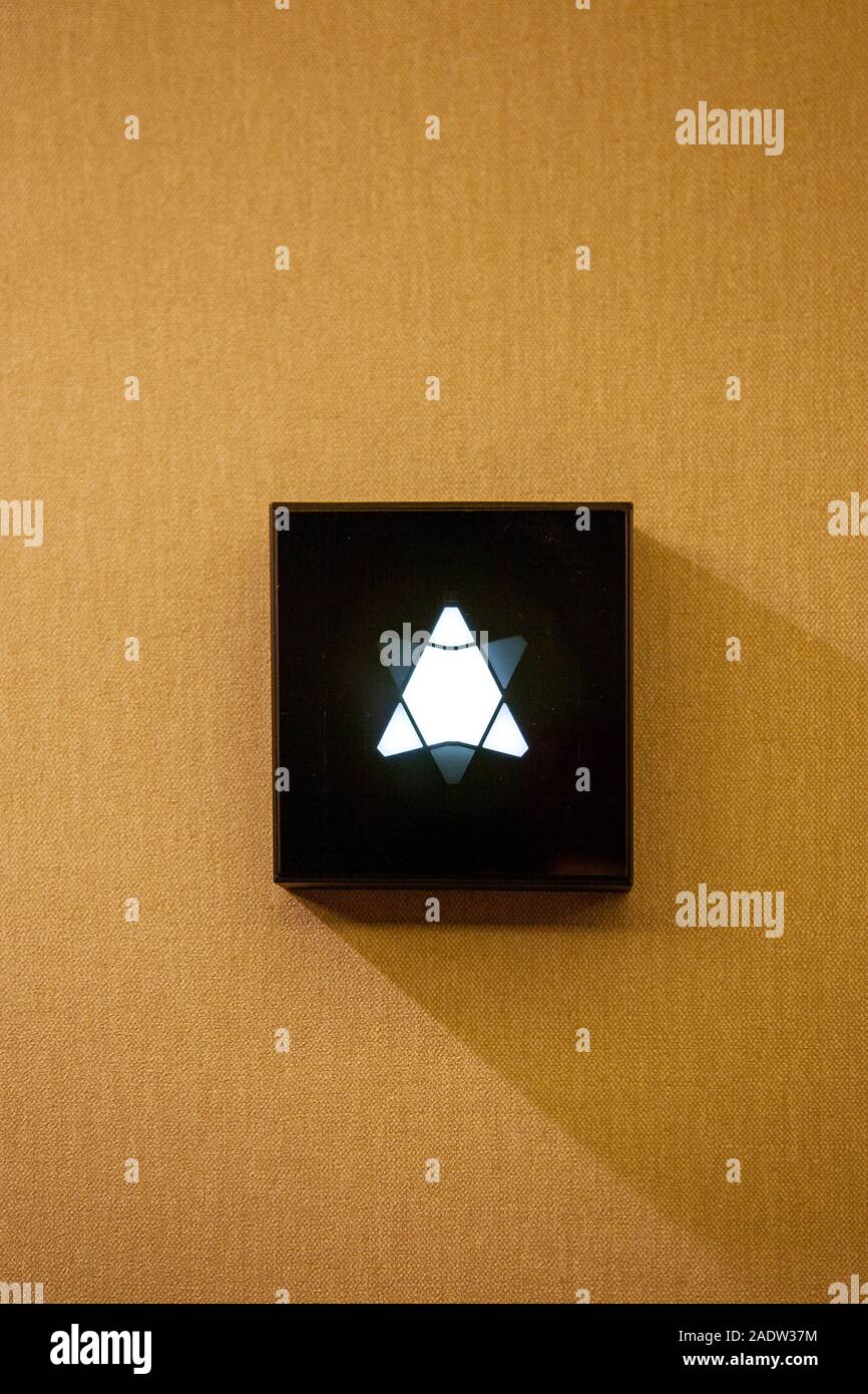 Elevator Arrow Button Stock Photo - Alamy