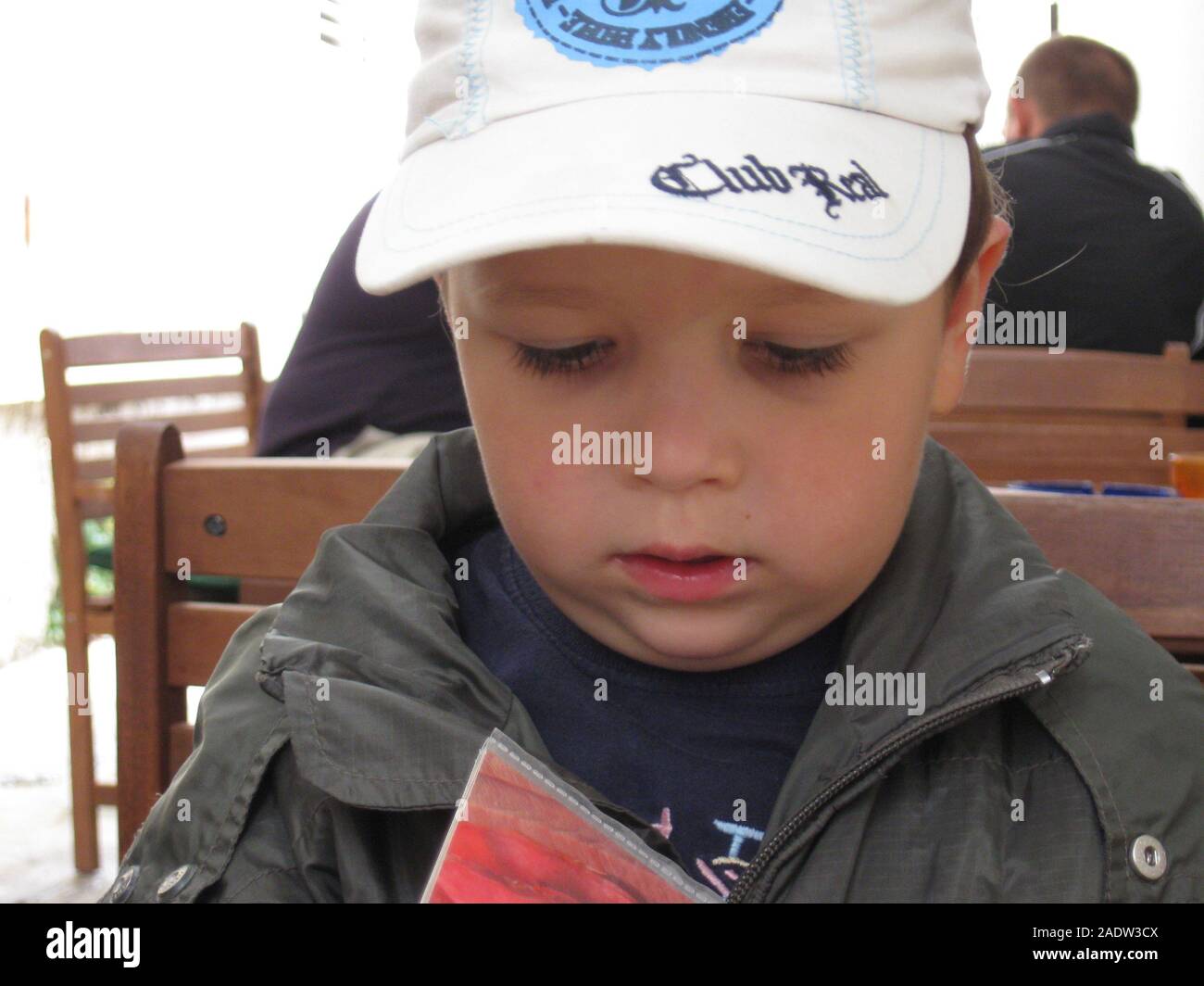 A boy portrait. Sillly face expression, wide eyes, funny lips Stock ...