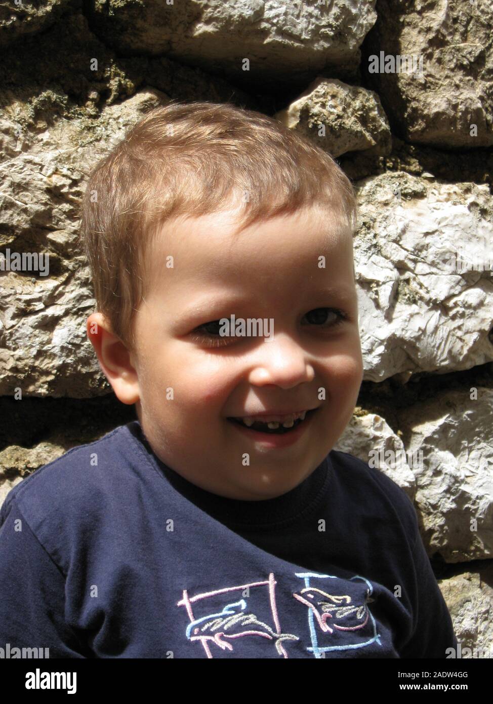 A boy portrait. Sillly face expression, wide eyes, funny lips Stock ...