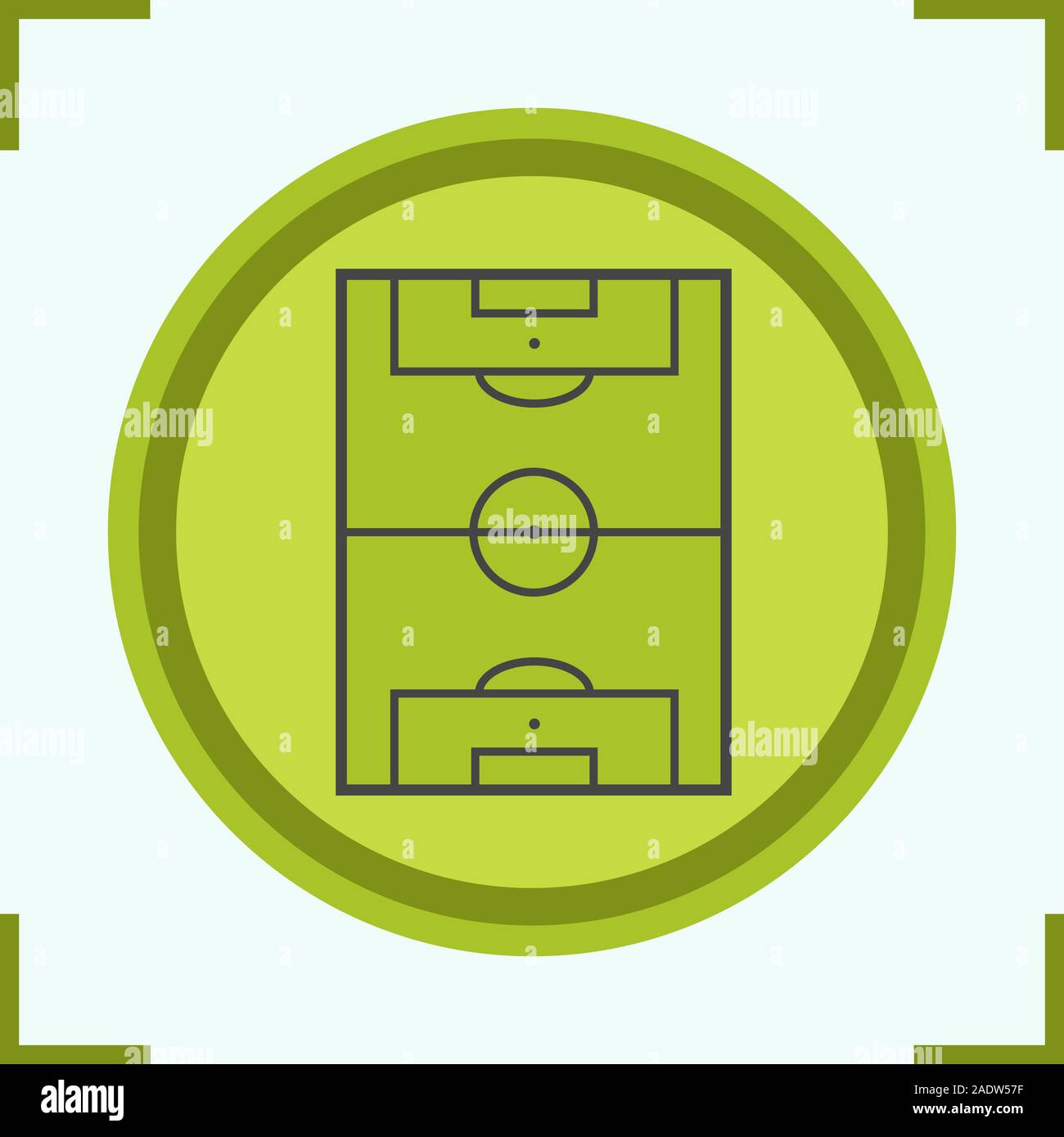 Soccer field color icon. Isolated vector illustration Stock Vector ...