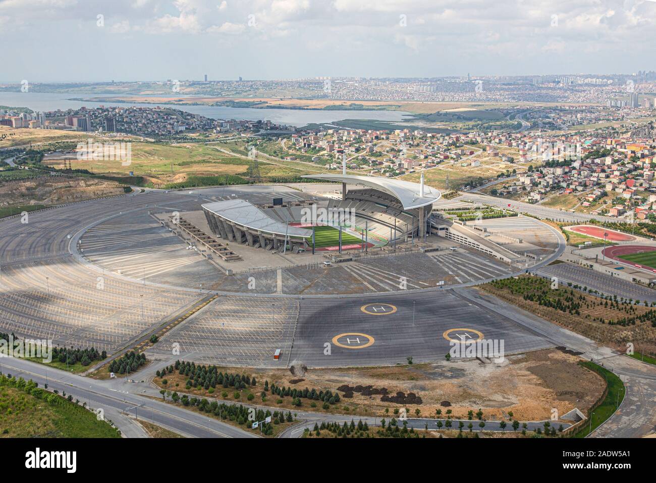 Istanbul, Turkey - June 10, 2013; Aerial view of Istanbul Olympic ...