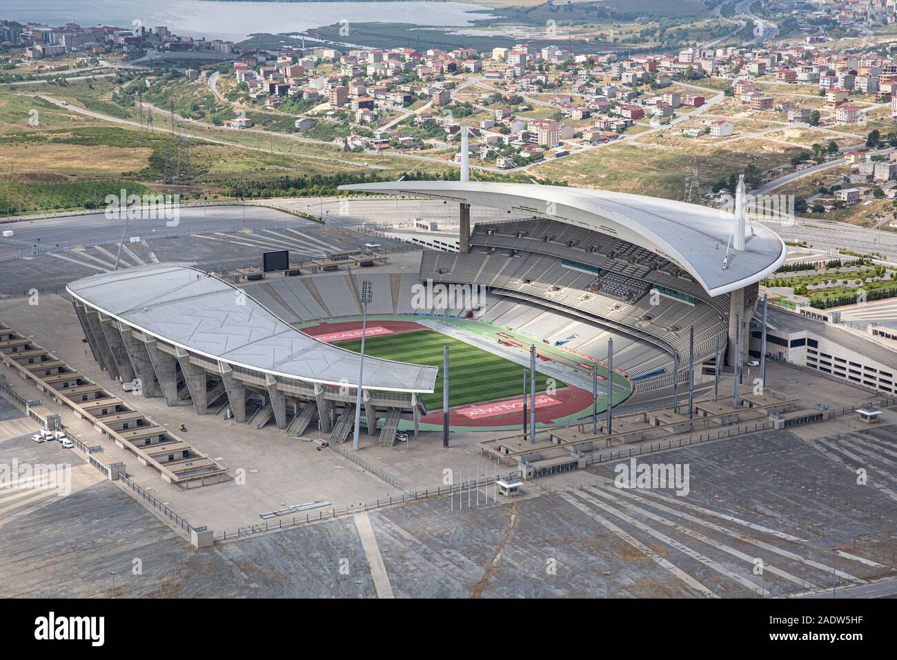 Istanbul, Turkey - June 10, 2013; Aerial view of Istanbul Olympic ...