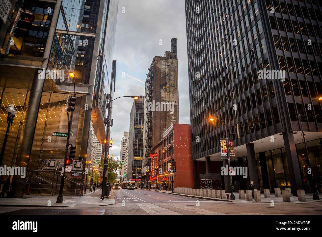 South Dearborn St, Chicago, Illinois, USA Stock Photo - Alamy